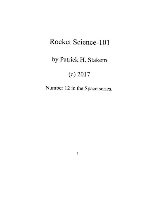 Space 101 - Rocket Science - 101 (ebook), Patrick Stakem ...