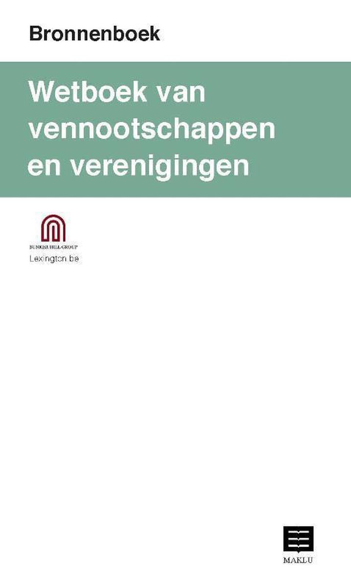 Wetboek van vennootschappen en verenigingen | 9789046610749 | Bunker ...