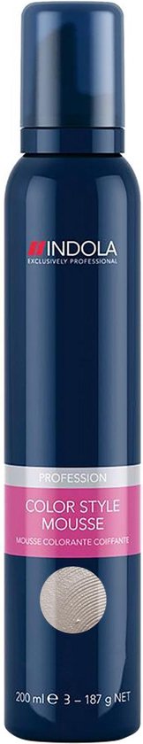 Indola Color Style Mousse Pearl Grey - Haarmousse - 200 ml | bol.com