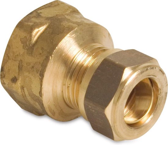 Bonfix Overgangskoppeling messing 12 mm x 3/8" knel x buitendraad KIWA/GASTEC | bol