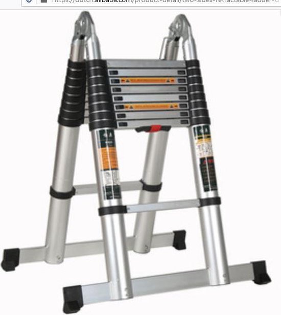 Telescoop telescopische Ladder Inklapbaar - Werkhoogte 5,60 m | bol.com