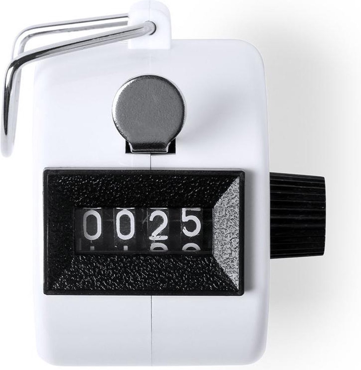 4x Handtellers/personentellers wit met vingerhouder 5 cm | bol.com