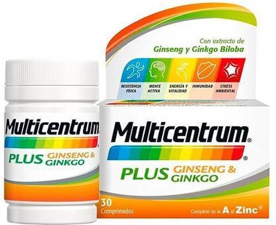 Multicentrum Plus Ginseng Y Ginkgo 30 Tablets | bol