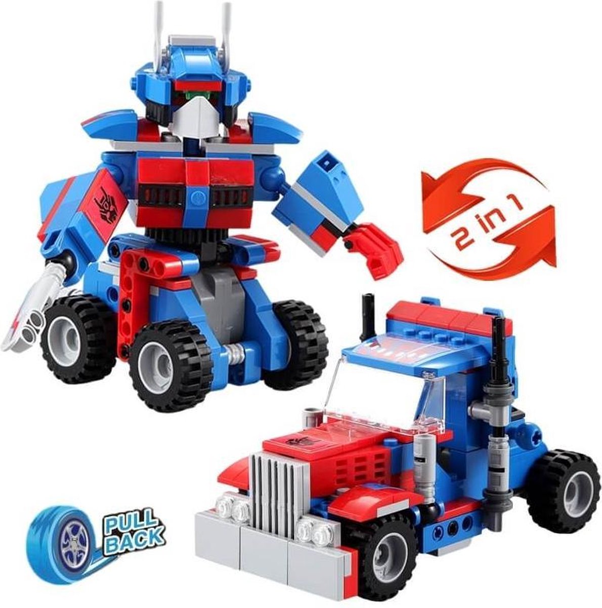 Technisch bouwpakket - Pull back robot vrachtwagen (2in1) | bol.com