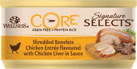 Wellness Core Signature Selects Shredded 79 g Kip&Kippenlever | bol