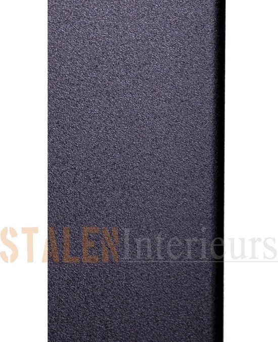 Industriële Plankdragers Staal | Zwart Structuur| Eikenhout | 150cm ...