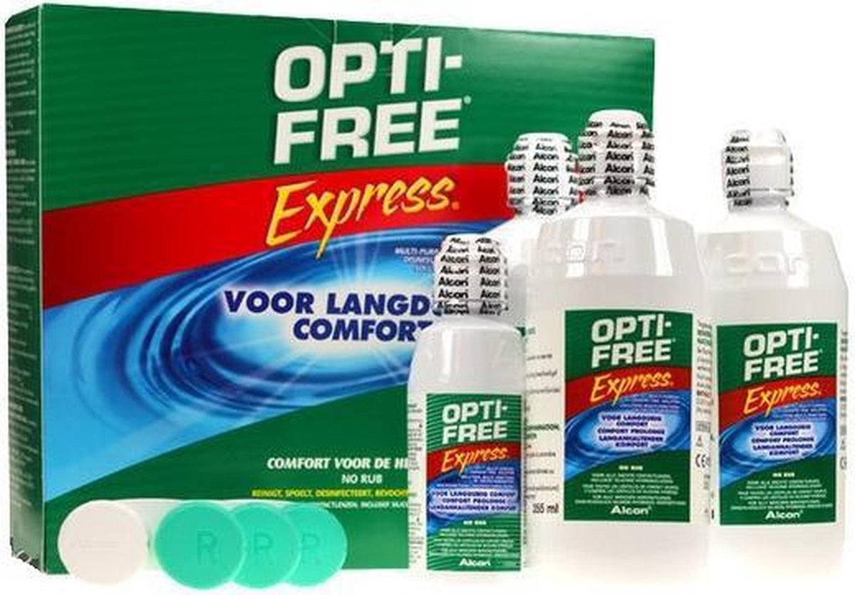OPTI-FREE® Express® Multipack | 3x 355ml + 1x 120ml | bol.com