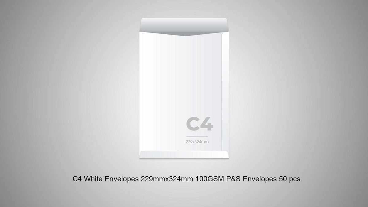 Paper Pouch | Witte Enveloppen C4 | A4 Formaat | Met Plakstrip ...