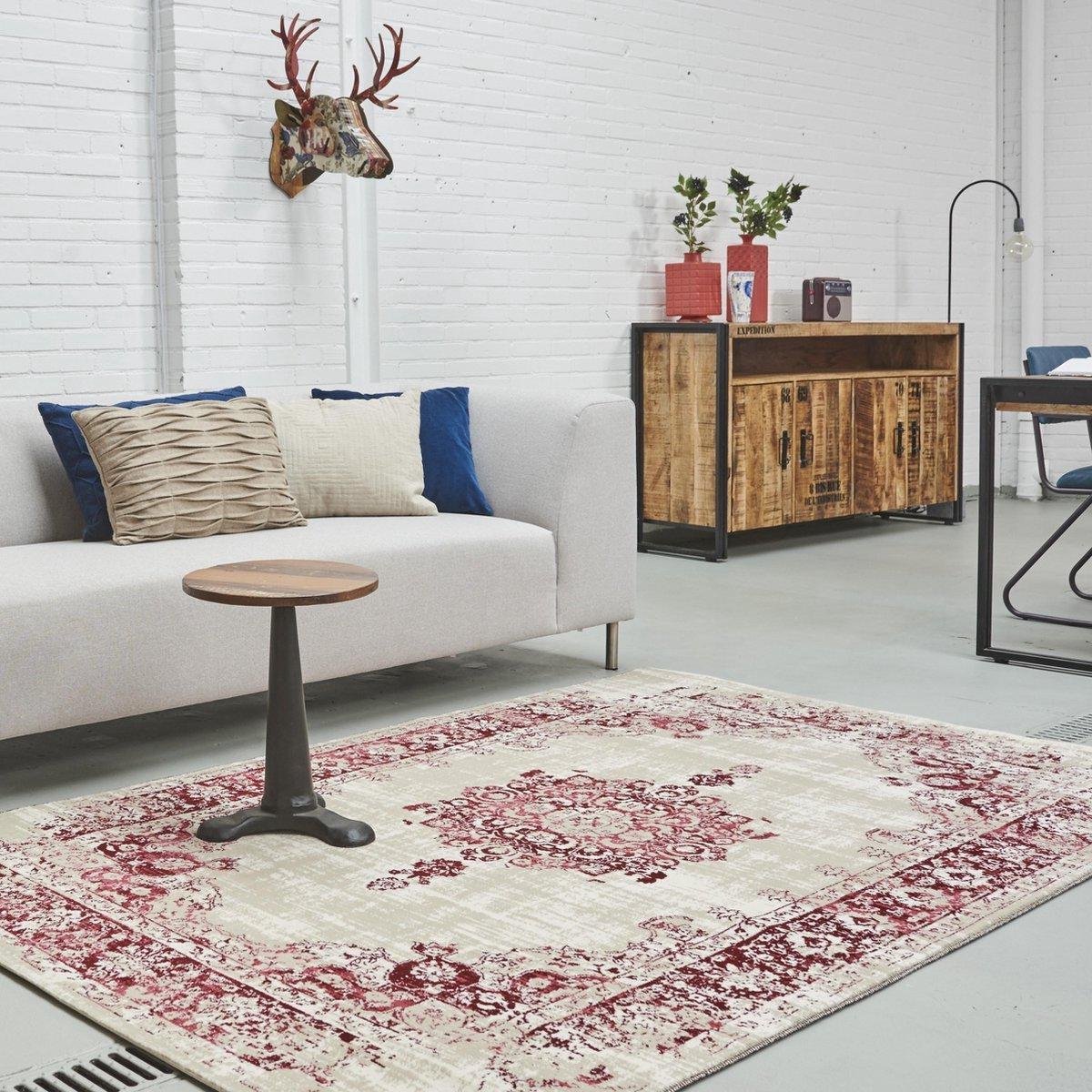 Retro Vintage Vloerkleed - Oosters Design Klassiek Vloer Tapijt Kleed ...