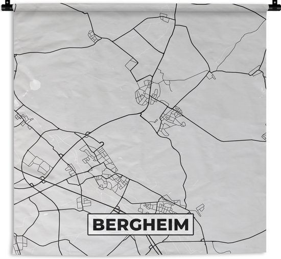 Wandkleed - Wanddoek - Plattegrond - Duitsland - Stadskaart - Kaart ...