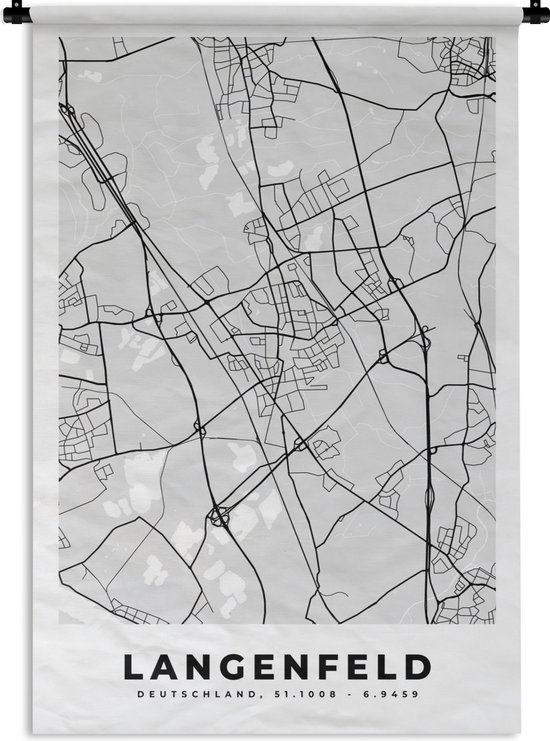 Wandkleed - Wanddoek - Langenfeld - Stadskaart - Plattegrond ...
