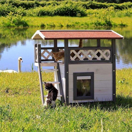 Kattenhuisje, warm en gezellig pluche katteniglo, wasbaar hondenbed met ...