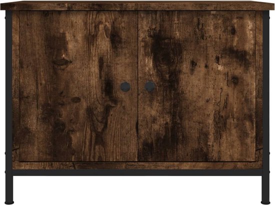 vidaXL Tv-meubel met deuren 60x35x45 cm bewerkt hout gerookt eiken ...