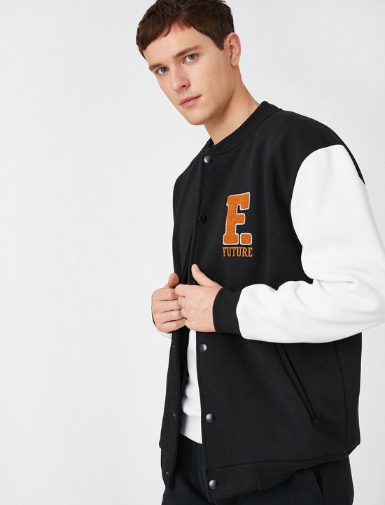 Koton Mannen Standaard mouw Bommenwerper Basic College Jacket Bomber Kraag Zak... | bol