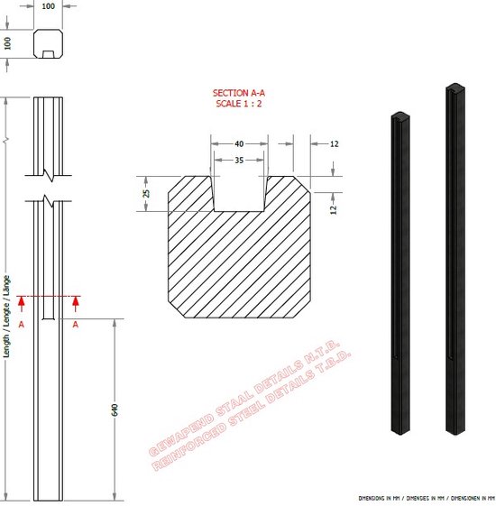 Intergard Betonpalen met gleuf hout beton schutting antraciet ...