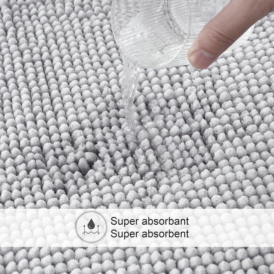 Badmat Anti-Slip av soft Chenille | Super absorberend en machinewasbaar ...
