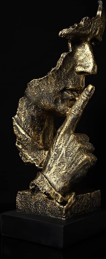 Standbeeld-Stilte is Goud Abstract Kunst Standbeeld Modern Huisornament ...