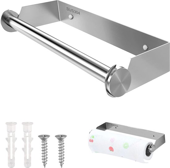 Keukenrolhouder Wand 28 cm Keukenrolhouder Zonder boren Papierrolhouder ...