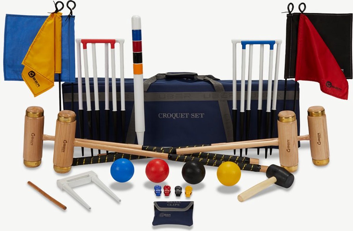 Ubergames - Engelse Executive Croquet set - Geleverd met Toolkit tas ...