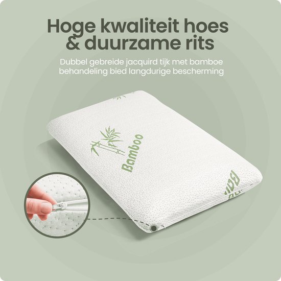 2x Mewave Bamboe kussen - Bamboo hoofdkussen (set van 2) - Origineel ...
