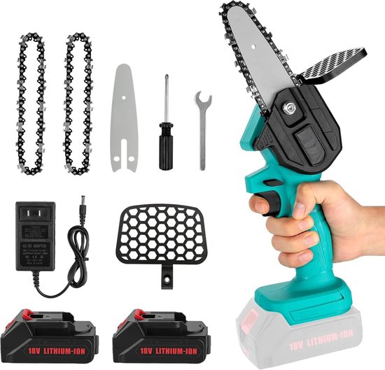 Equivera Mini Kettingzaag - Elektrisch - Mini Kettingzaag Met Accu ...