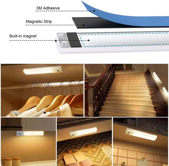 3-Pack LED Onderkast automatische led Verlichting met bewegingssensor ...