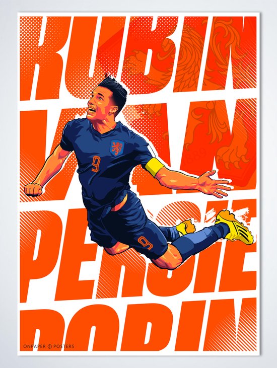 Robin van Persie Poster - 50 x 70cm - Poster Kinderkamer / Slaapkamer ...