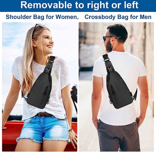 Anti-diefstal multifunctionele crossbody tas, waterdichte borsttas ...