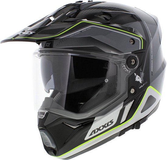 Helm Axxis Wolf DS Roadrunner Glans Grijs S | bol