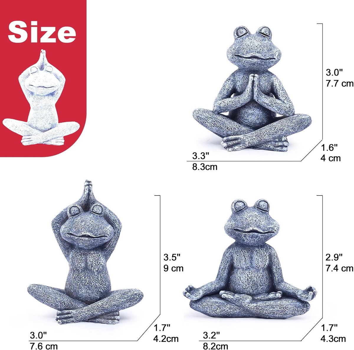 Yoga kikker tuinfiguren Zen decoratie woonkamer tuin - kleine kikker ...
