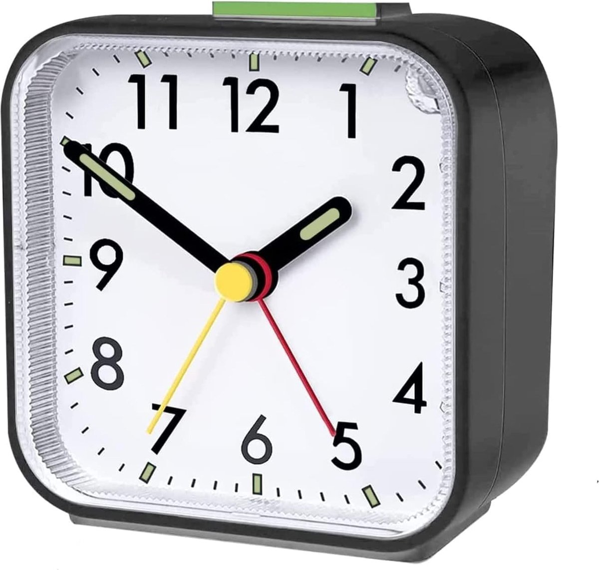 Analoge wekker, zonder tikken met licht en sluimerfunctie en bovenste ...