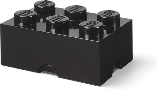 Lego - Opbergbox Brick 6 - Nylon - Zwart | bol