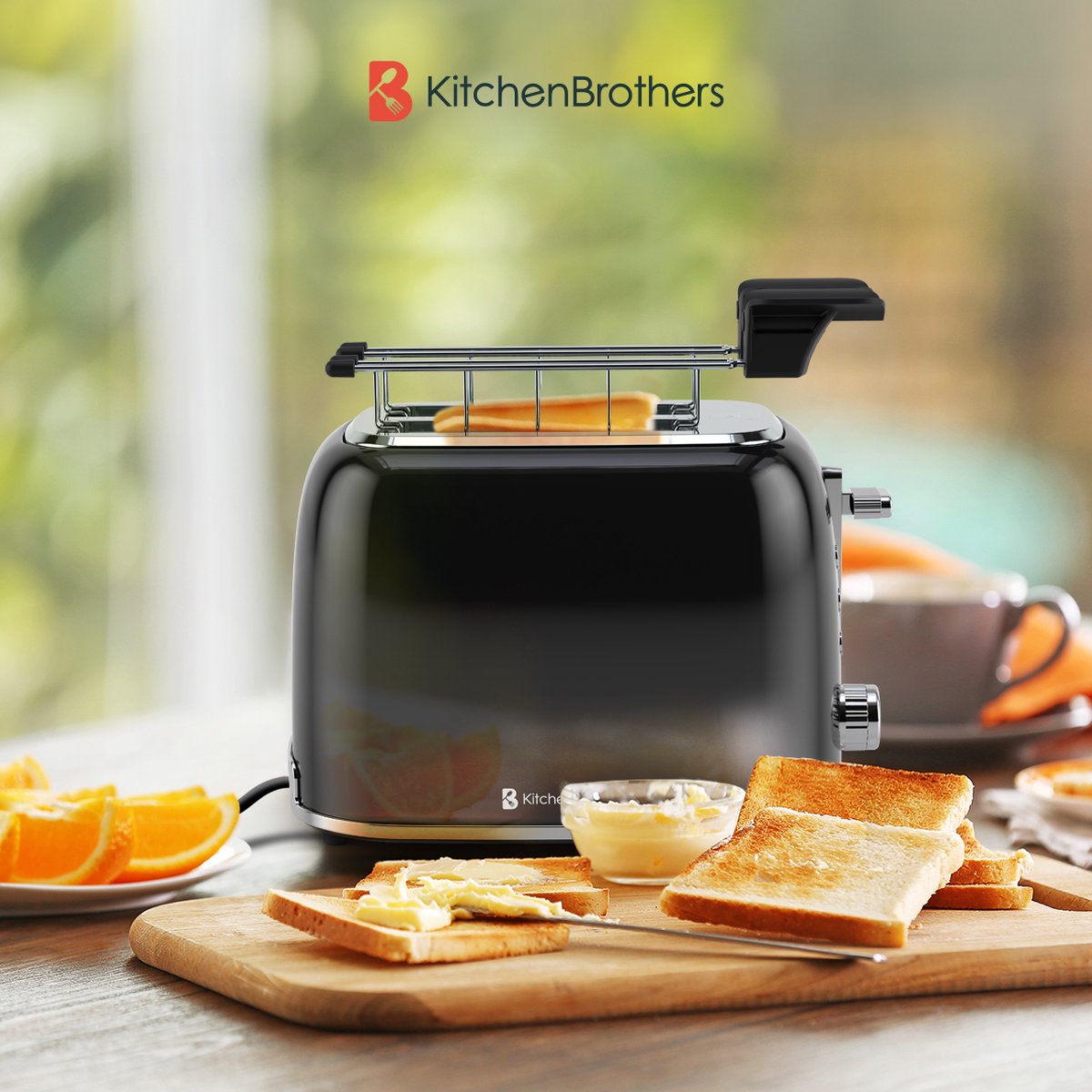 KitchenBrothers Tosti Apparaat - Broodrooster - Met Klemmen - Toaster ...