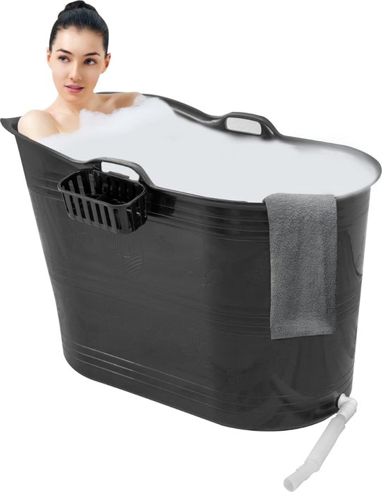 Ijsbad - Zitbad - Ice Bath - 220 Liter - Dompelbad - Zwart | bol