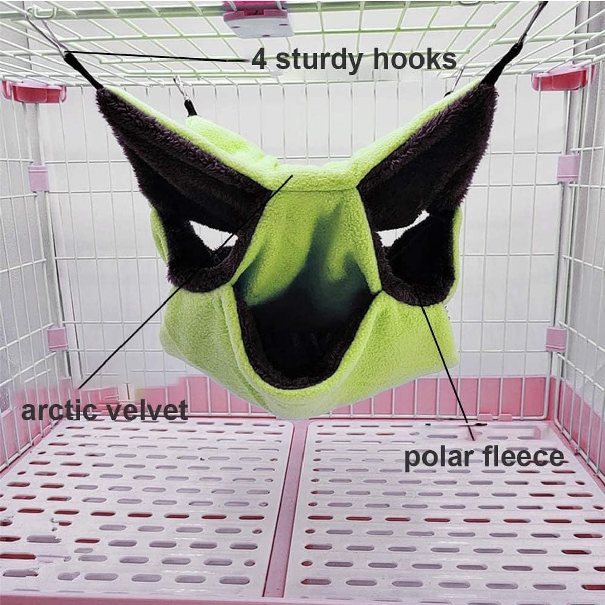 Bed, hangmat voor ratten, 3 niveaus, wollig hol voor kleine dieren ...