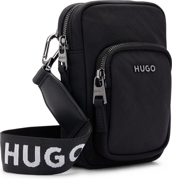 Hugo Boss Tayron Heren Crossbody tas Textiel - Zwart | bol