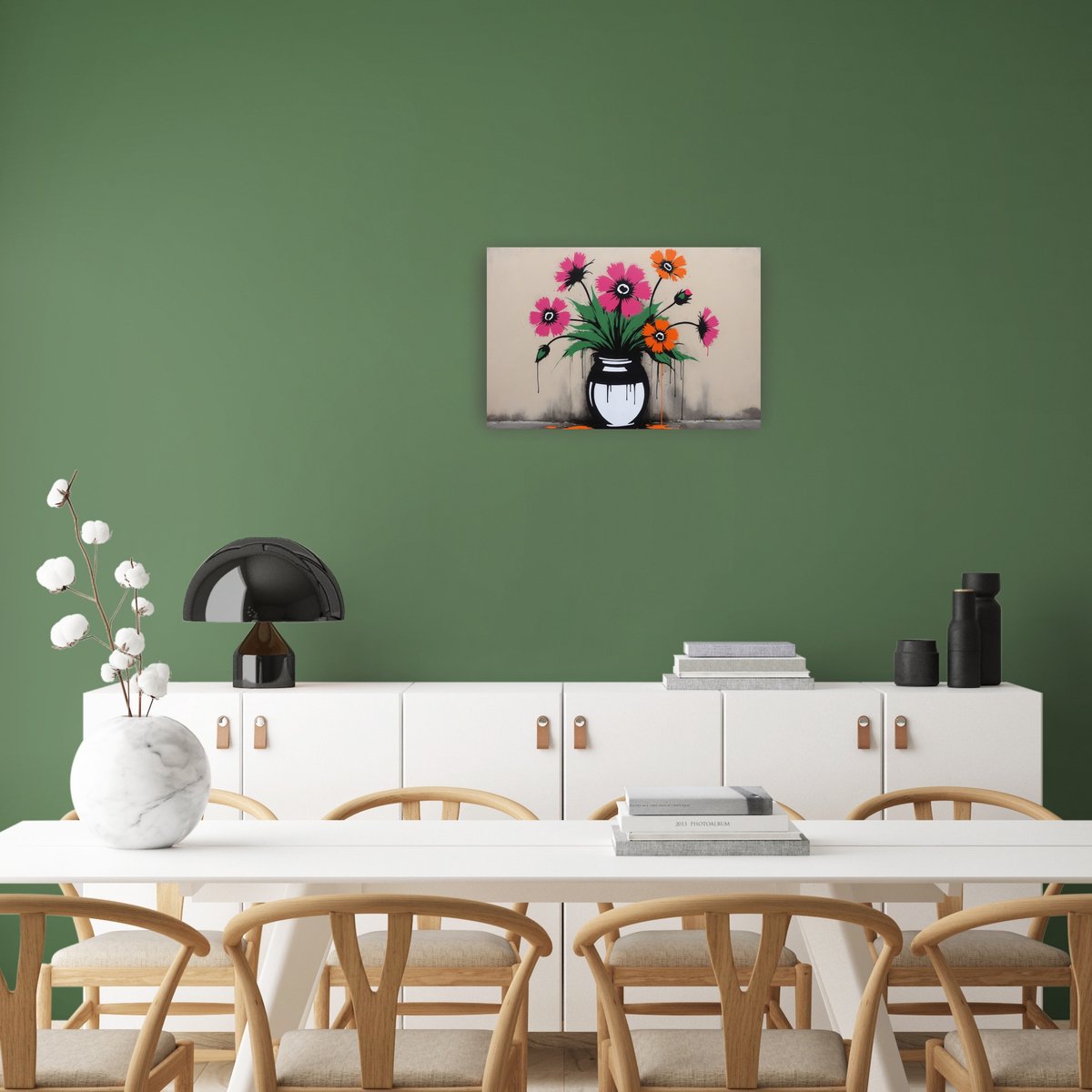Banksy vaas met bloemen poster - Bloemen posters - Poster Banksy ...
