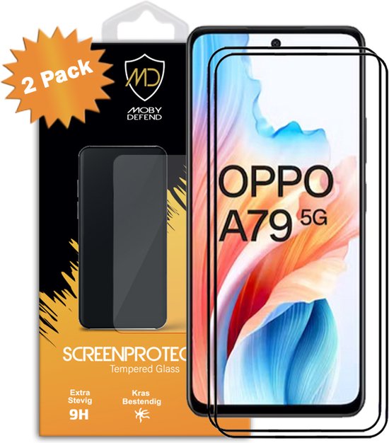 2-Pack Oppo A79 Screenprotectors - MobyDefend Gehard Glas Screensavers ...