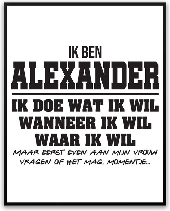 Alexander - Vrouw toestemming vragen Fotolijst met glas 40 x 50 cm ...