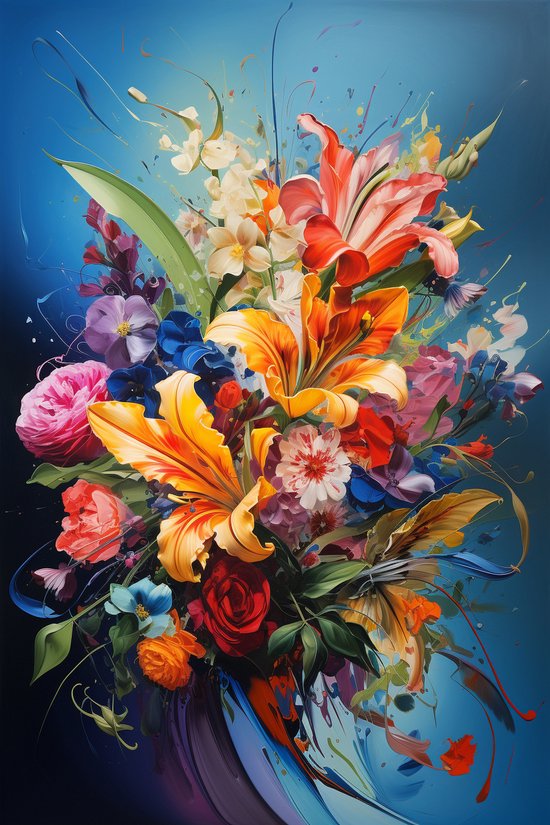 Bloemstuk Poster | Bloemen Poster | Muur Decoratie | Landelijke Poster ...