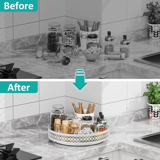 Organisator Draaitafel - 11" Draaiend kruidenrek Metaal Lazy Susan voor ...