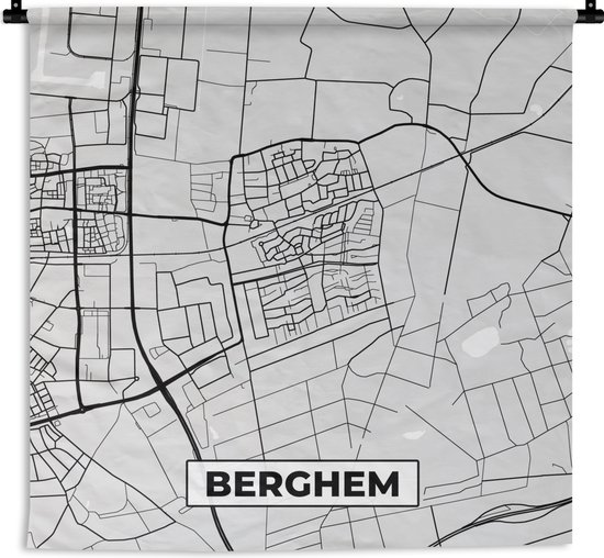 Wandkleed - Wanddoek - Plattegrond - Berchem - Kaart - Stadskaart ...