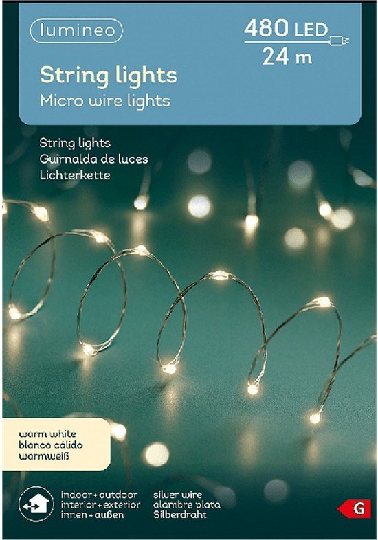 Lumineo Micro Led Stringlights Verlichting Zilverdraad 24M 480 Leds ...
