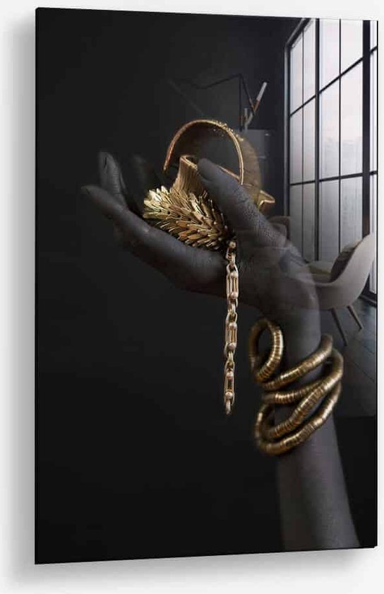 Wallfield™ - Native Hand | Glasschilderij | Gehard glas | 60 x 90 cm ...