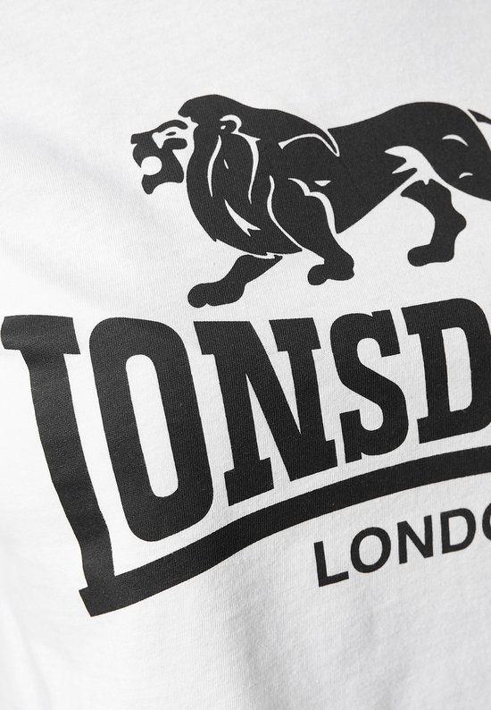 Lonsdale Damen T-Shirt Gutch Common T-Shirt Cropped White/Black-XXL | bol