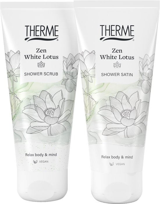 Therme Zen White Lotus Shower Gel + Shower Scrub Geschenkset | bol