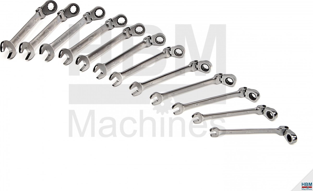 AOK 12-delige PROFI kantelbare ring, ratel, steeksleutelset | bol