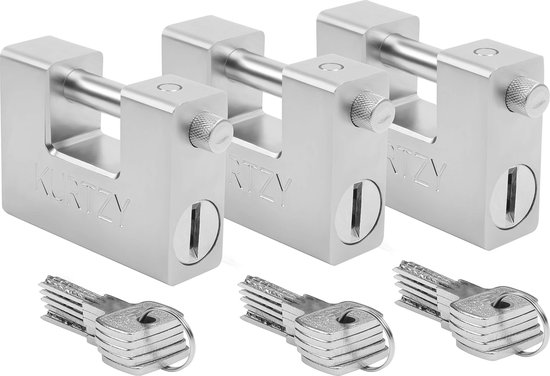 Kurtzy Zware Kwaliteit 1Kg Hangslot met 5 Sleutels – Gehard Solide ...