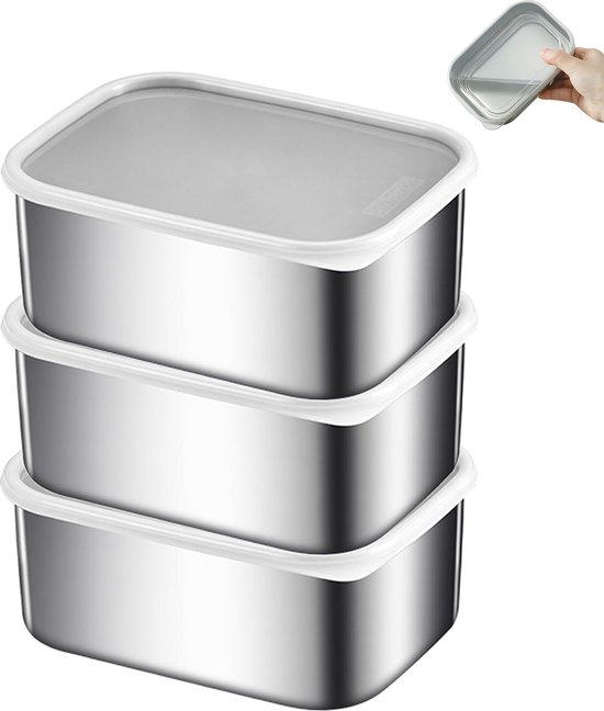 Vershouddozen, vershouddozen, roestvrij staal, set van 3 verse ...