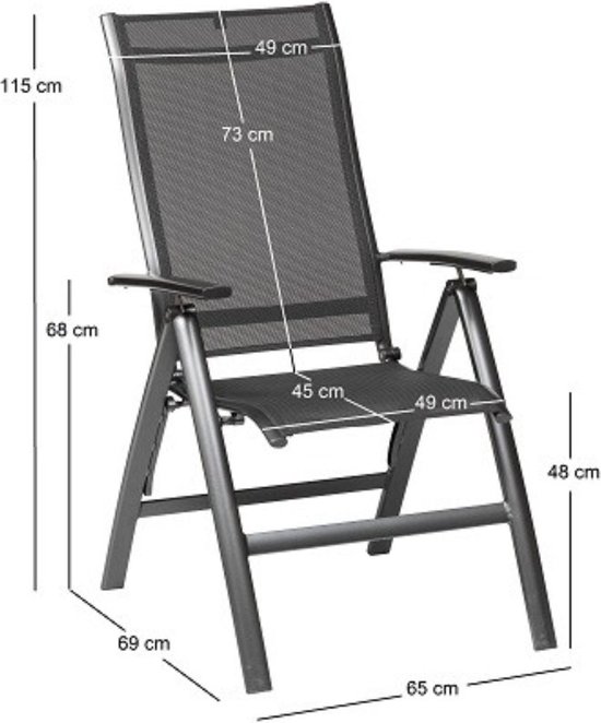 Kettler Legato Curve XL - tuinstoel hoge zithoogte | bol